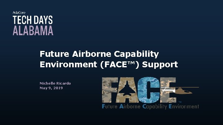 Future Airborne Capability Environment FACE Support Michelle Ricardo
