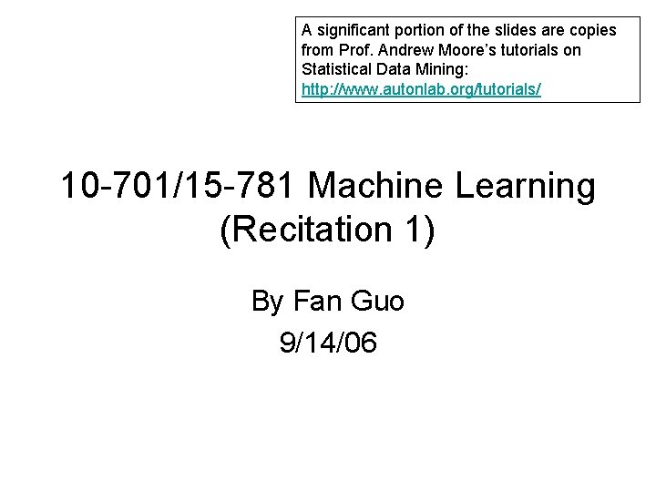 A significant portion of the slides are copies