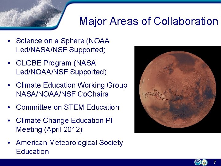 NOAA Education Presentation to the 50 th AAS