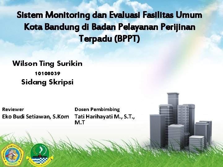 Sistem Monitoring dan Evaluasi Fasilitas Umum Kota Bandung