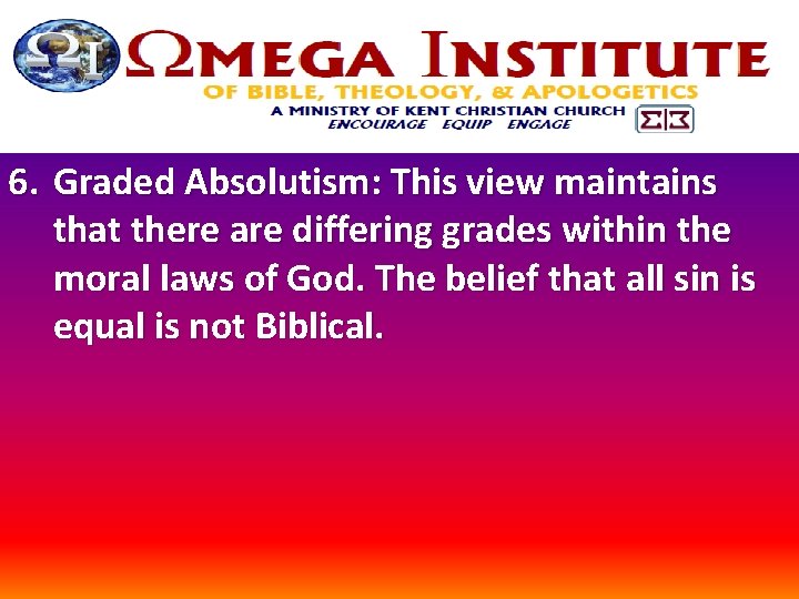 Alleged Discrepancies of the Bible Lesson 5 Ethical