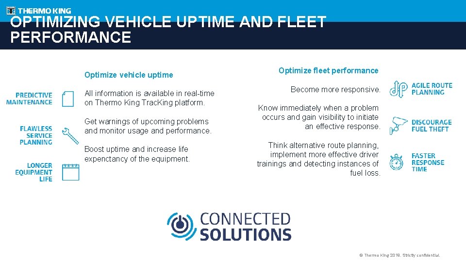 CONNECTED SOLUTIONS DELIVERING SMARTER FLEET OPERATIONS TABLE OF