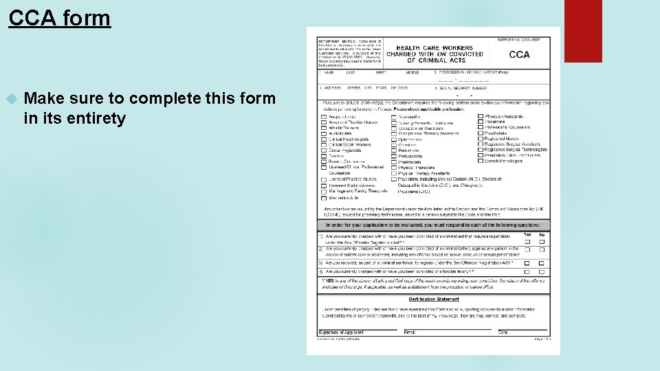 ILLINOIS LSW APPLICATION INSTRUCTIONS AND INFORMATION LSW Required