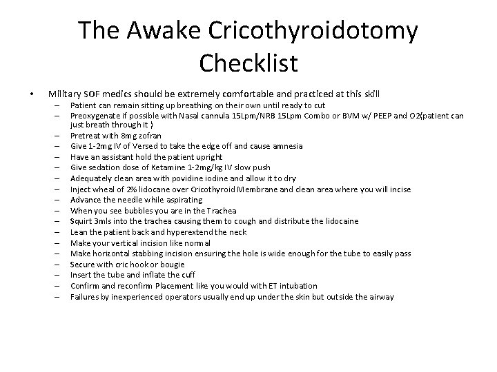 Airway Management in PFC Developed by 91 Civil
