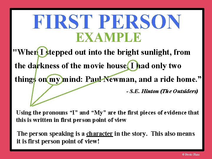 WHAT IS POINT OF A story is told