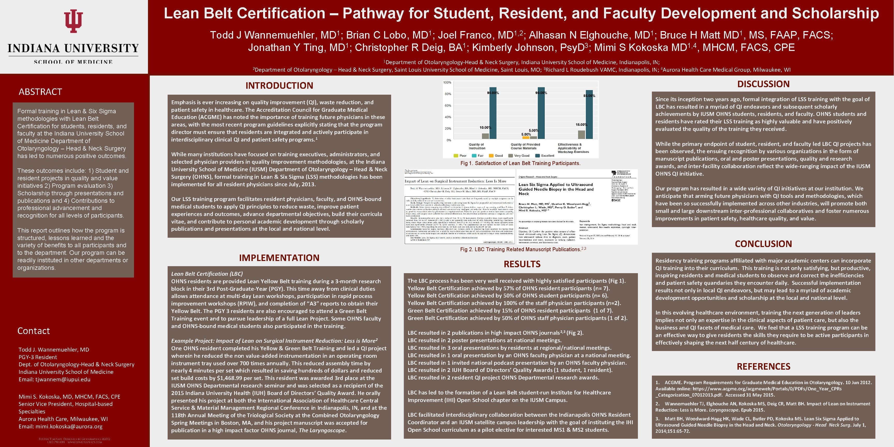Lean Belt Certification Pathway for Student Resident and