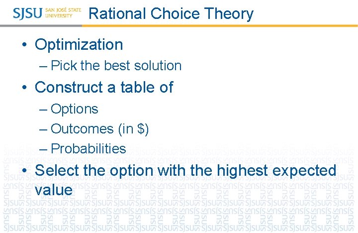 A Primer on Decision Making Rational Choice Theory