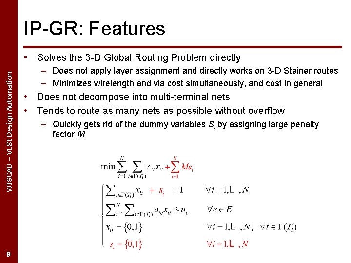 WISCAD VLSI Design Automation GRIP Scalable 3 D