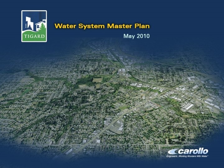 Components of a Water System Master Plan 1
