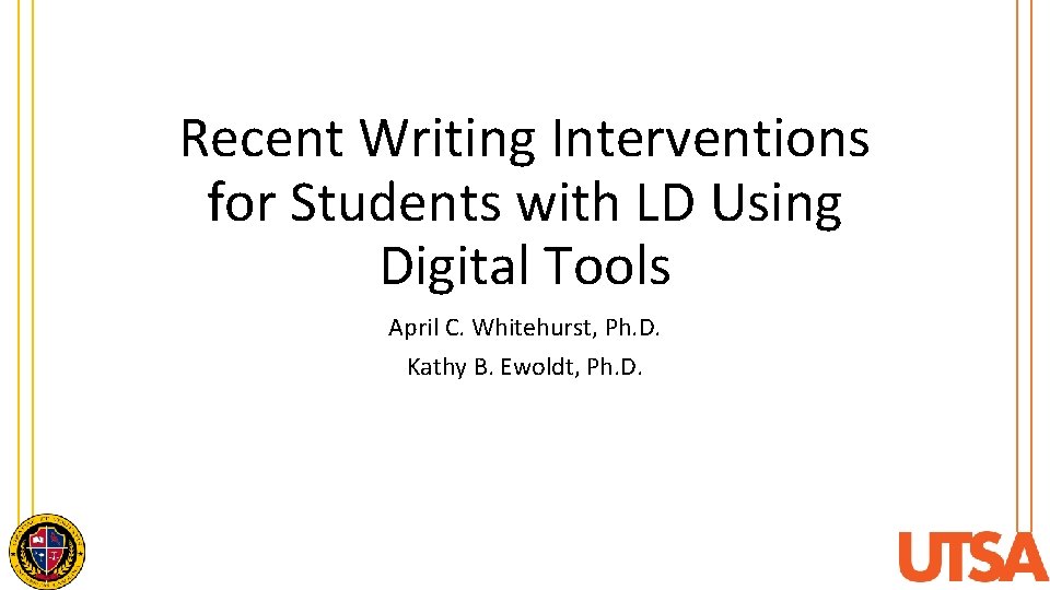 Recent Writing Interventions for Students with LD Using