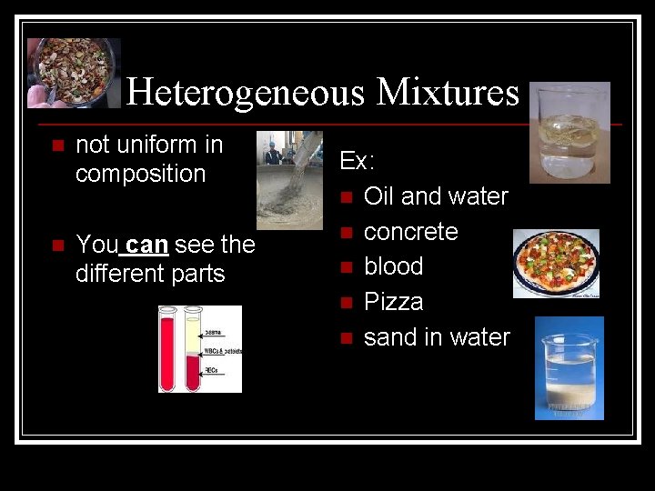 Classification of Matter Pure Substances Mixtures States of