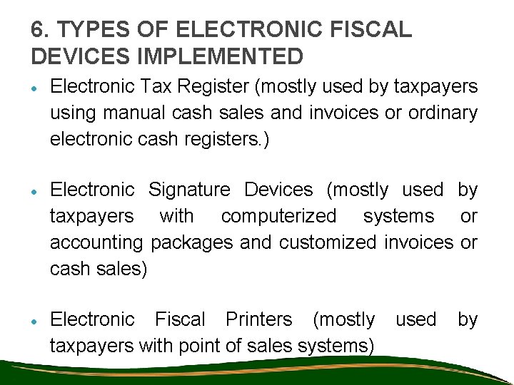 IMPLEMENTATION OF ELECTRONIC FISCAL DEVICES BENEFITS AND CHALLENGES