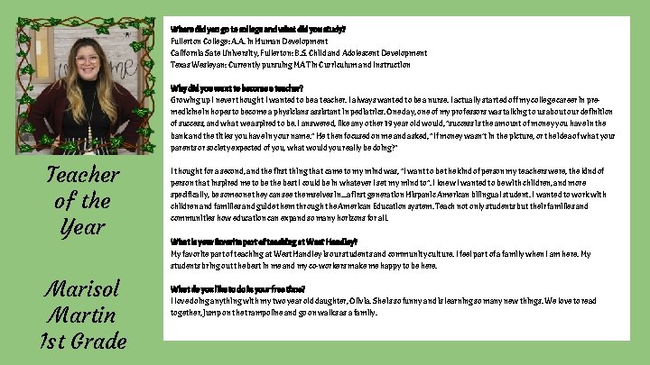 Where did you go to college and what