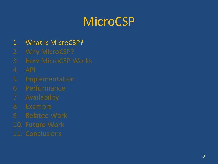 A SuperSimple RunTime for CSPBased Concurrent Systems Michael