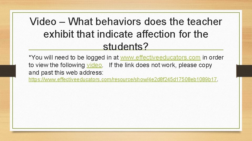 Using Verbal and Nonverbal Behaviors that Indicate Affection