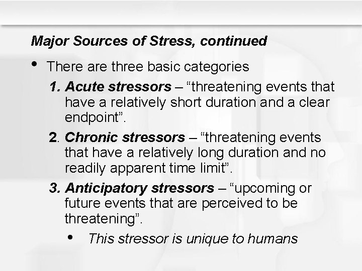 Chapter 3 Stress and Its Effects The Nature