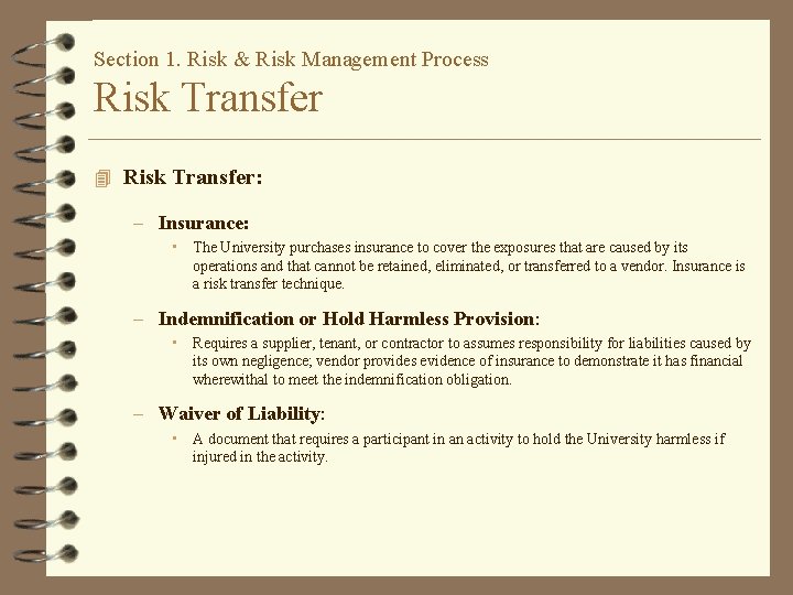 Risk Management Presentation May 12 2011 Pam Lombardo