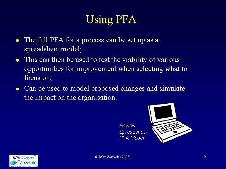 Modelling a Process using Process Flow Analysis View