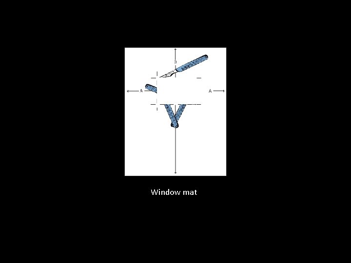 Making a Window Mount Mat Brief Instructions Parts