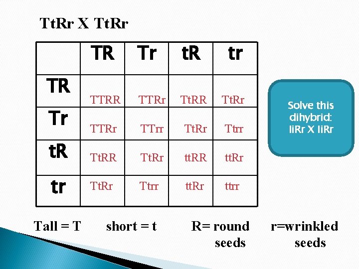 Unit 5 Genetics Lesson 3 Solving Mendelian Genetics