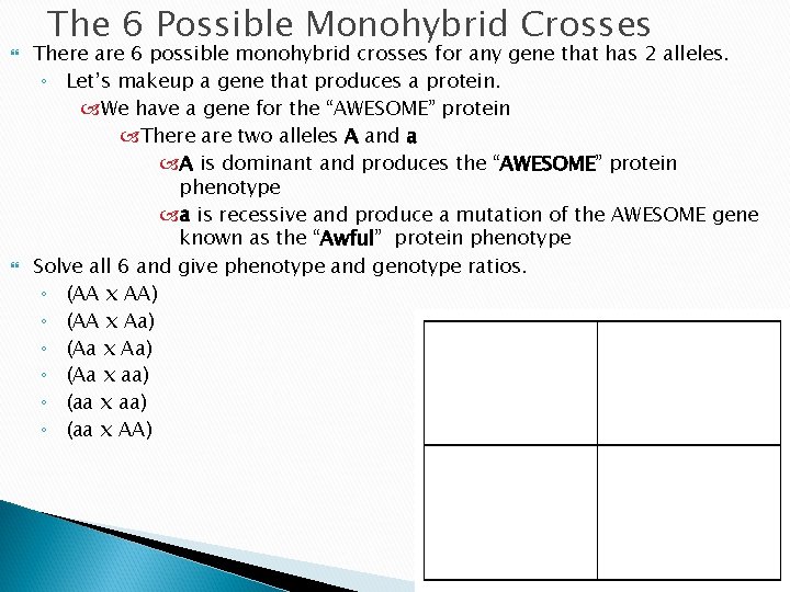 Unit 5 Genetics Lesson 3 Solving Mendelian Genetics