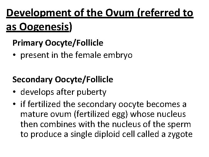 The Female Reproductive System 2 3 Objectives 1