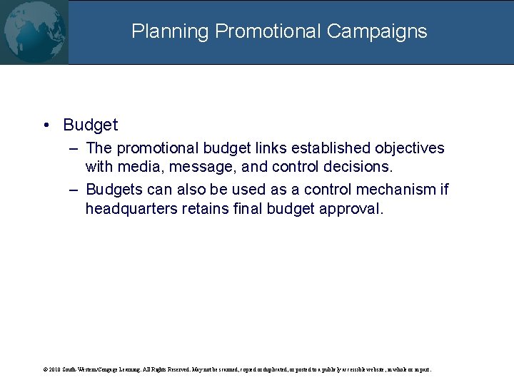 Principles of International Marketing Chapter 18 Global Promotional