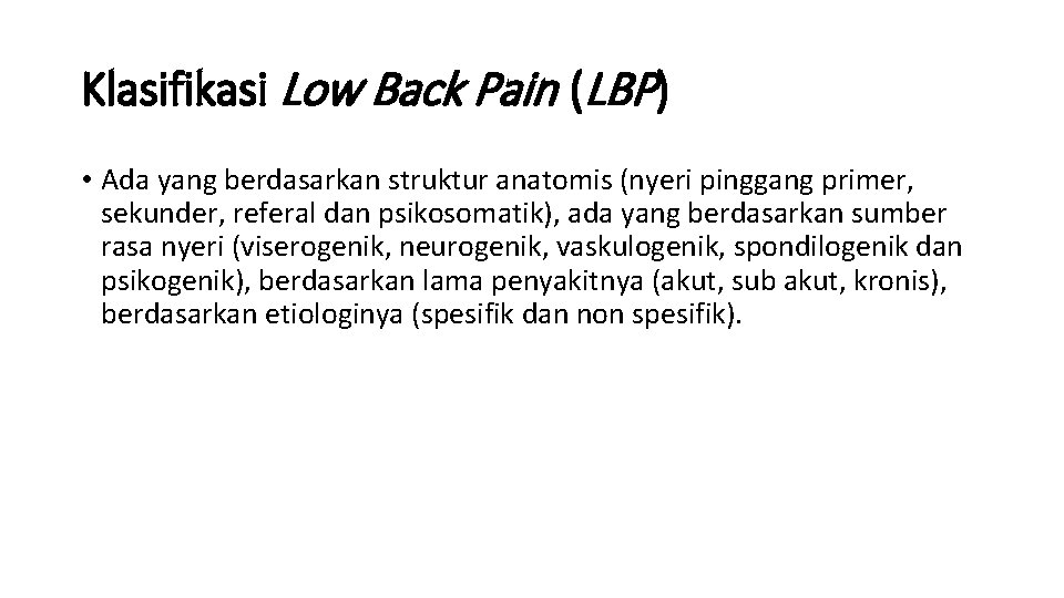 LOW BACK PAIN MUHAMMAD ZAIN FAUZAN FAKHRI IDENTITAS