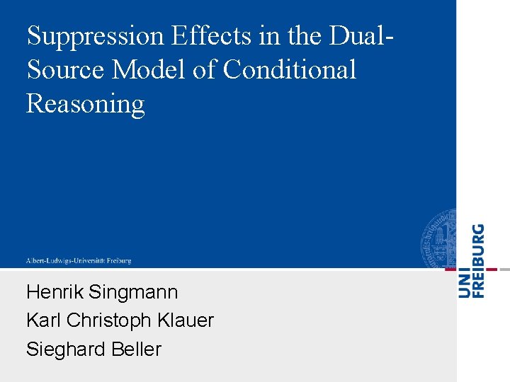 Suppression Effects in the Dual Source Model of