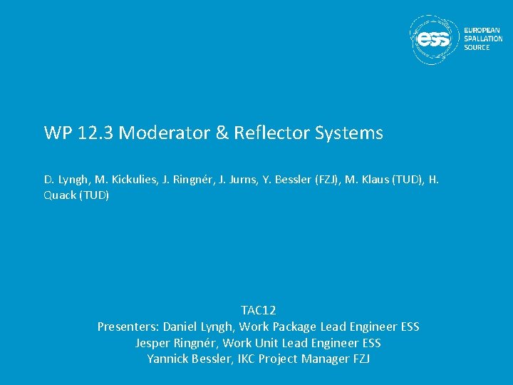 WP 12 3 Moderator Reflector Systems D Lyngh