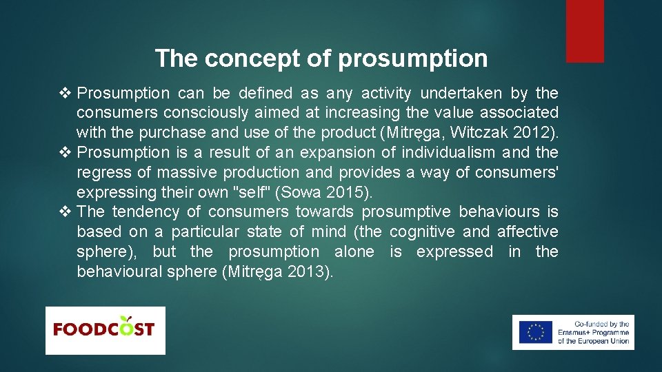 The concept of prosumption and its examples in