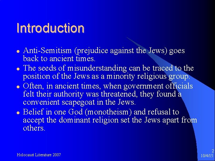 The History of AntiSemitism Prejudice Against the Jews