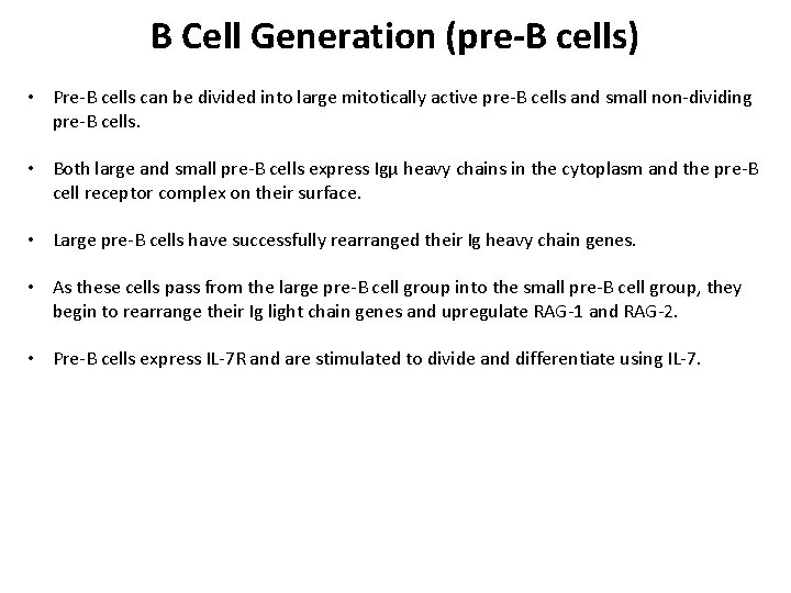 B Cell Development BMS 5545 Immunology Thursday October