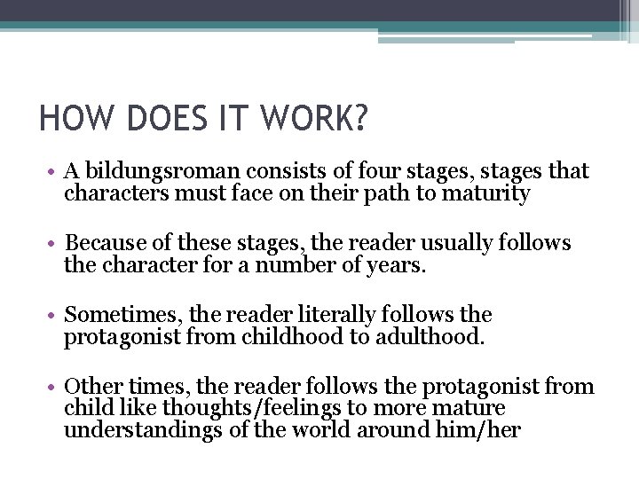 Bildungsroman The Coming of Age Story WHAT IS