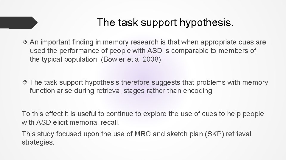 The use of context mental reinstatement and sketch