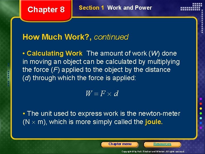 Chapter 8 Section 1 Work and Power Bellringer