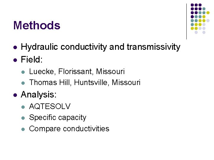 Relationship Between Depth and Hydraulic Conductivity Within the