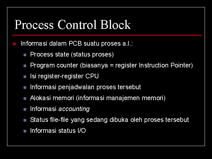 Manajemen Proses Pertemuan IV dan V Proses Process