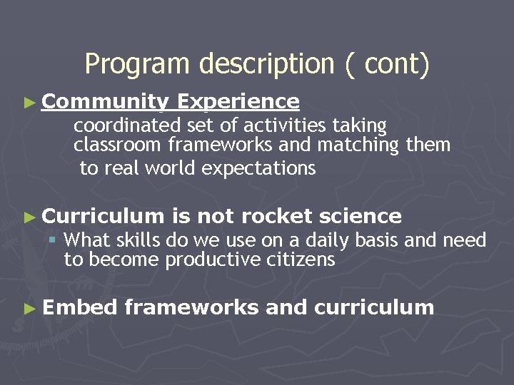 Transition and the Real World The Teachers Perspective