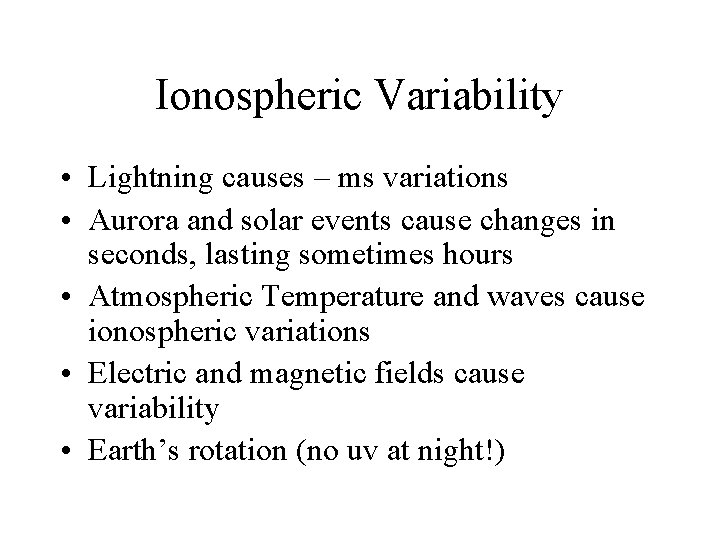 The Ionosphere Equatorial Anomaly ionogram Ionosphere Properties and
