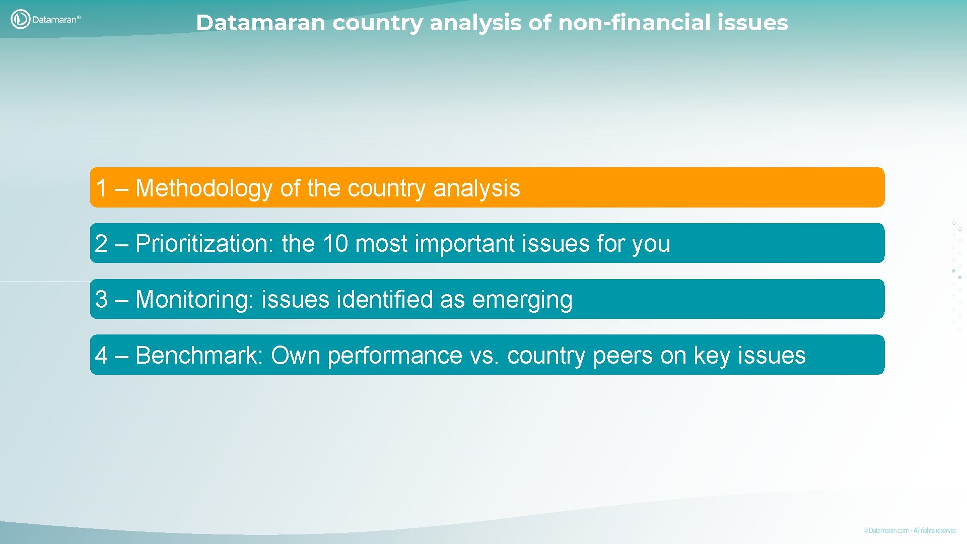 Key issues Analysis Powered by Datamaran Prepared for