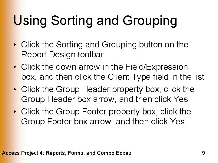 Microsoft Office 2003 Advanced Concepts and Techniques Access