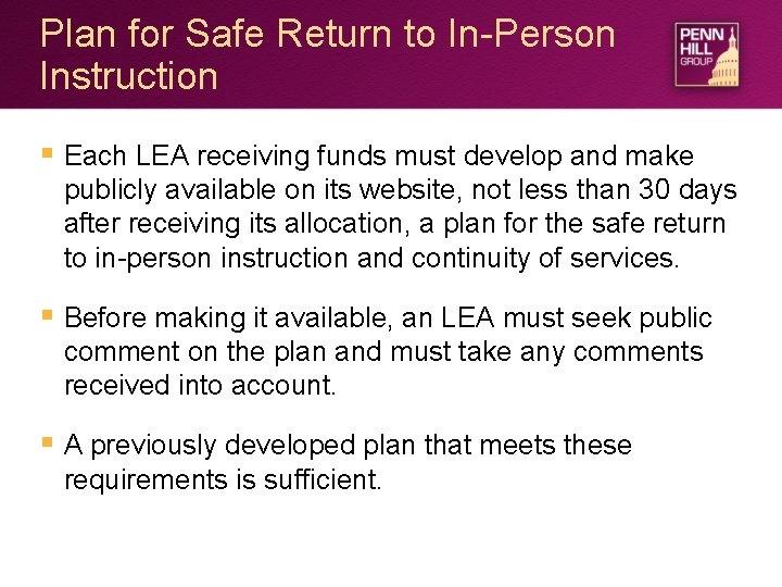 ESSER Fund under the American Rescue Plan Opportunities