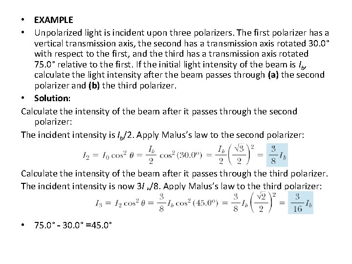 POLARIZATION OF LIGHT WAVES we described the transverse