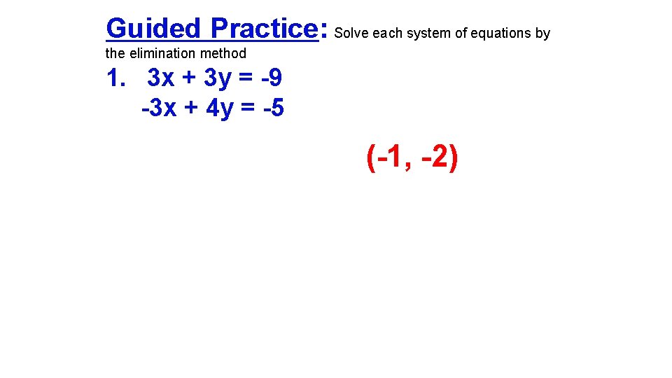 Slides from 1 12 16 So far Solve