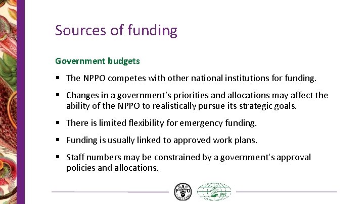 NPPO ESTABLISHMENT Module 6 Sources of Funding Module
