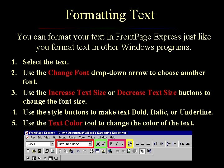 Teach Yourself Windows 98 Module 6 Creating Web