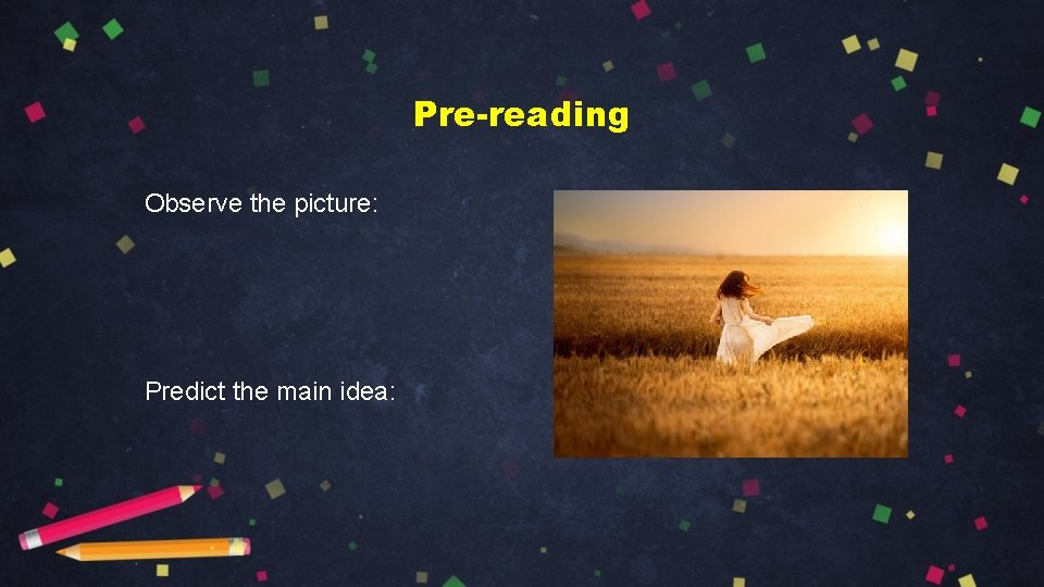 Three Days to See Reading Objectives At the