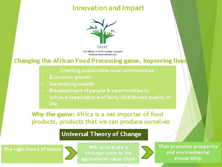 Innovation and Impact Changing the African Food Processing
