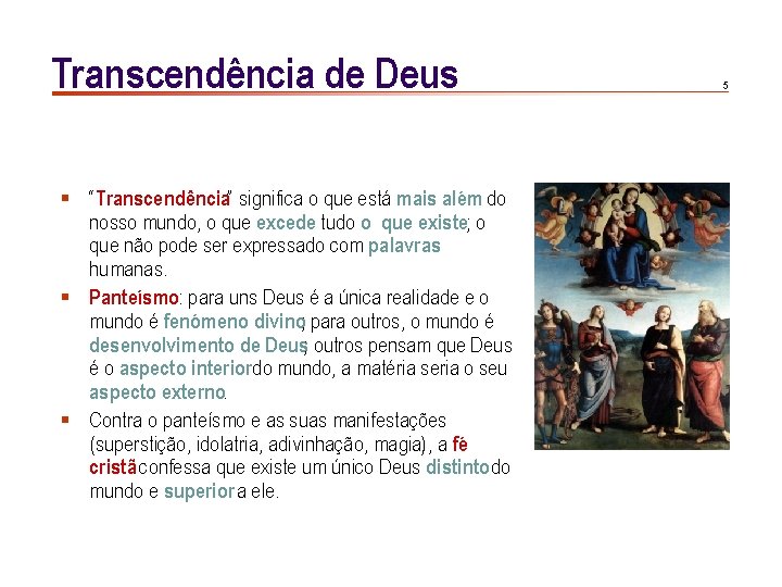 Deus Uno e Trino Aula 2 Unicidade e